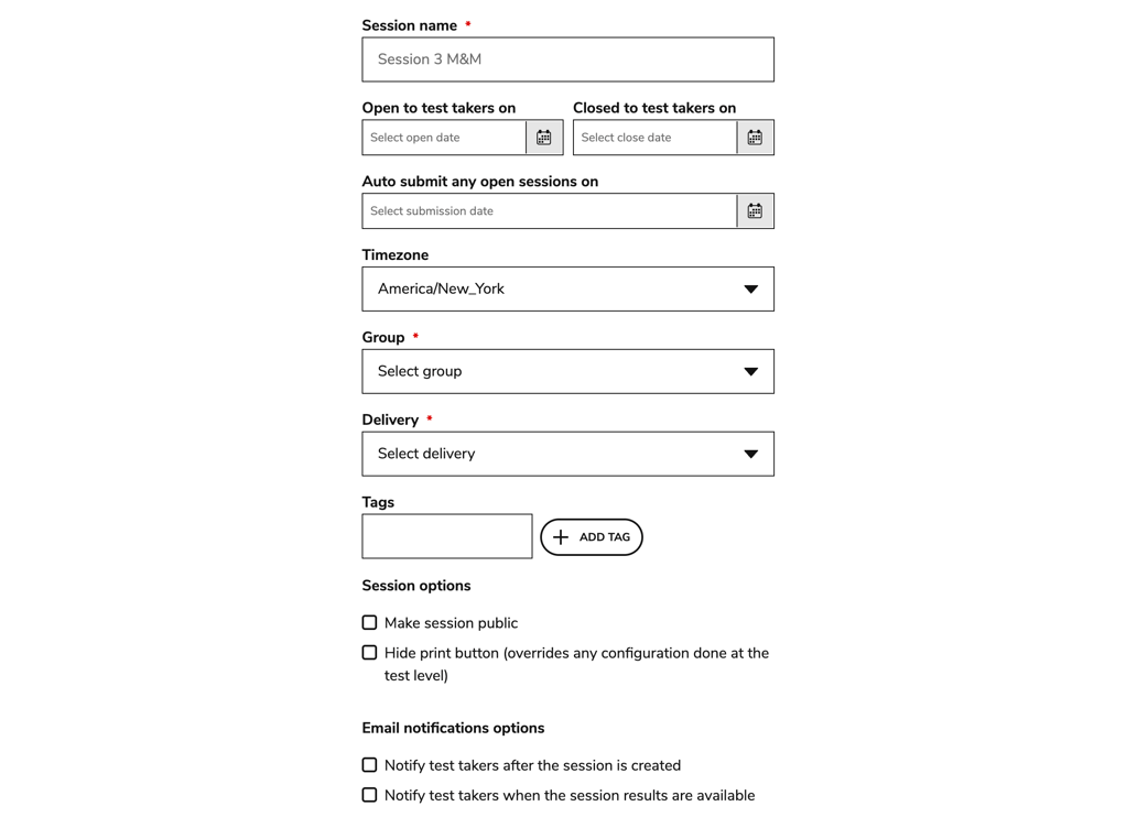 How do I create a session in TAO Portal?
