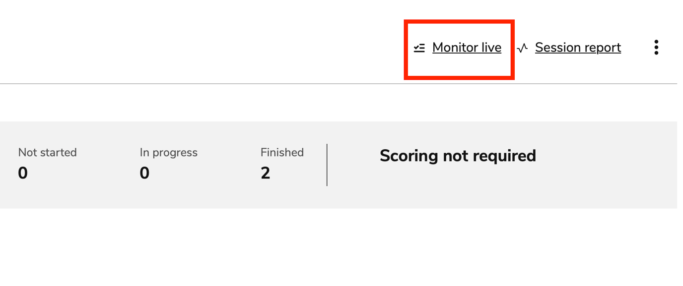 How do I monitor a session in TAO Portal?