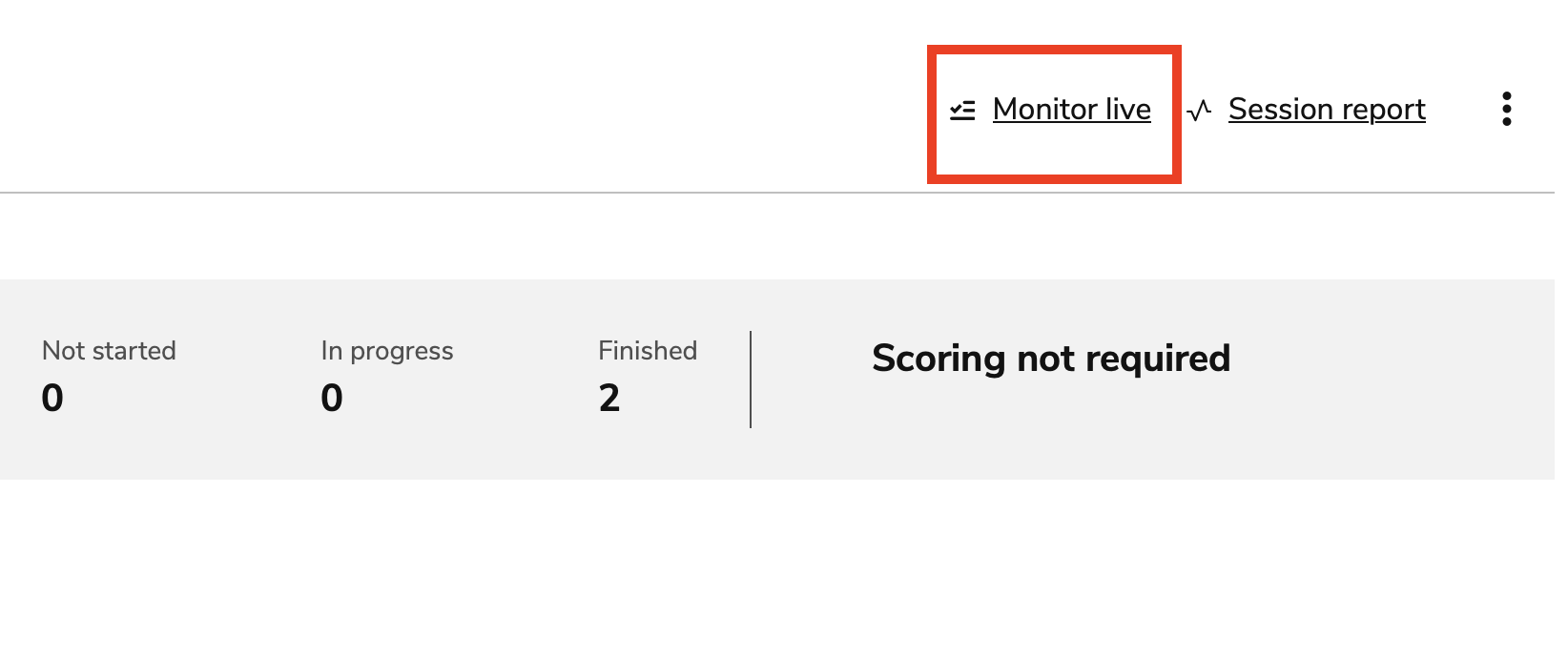 How do I monitor a session in TAO Portal?