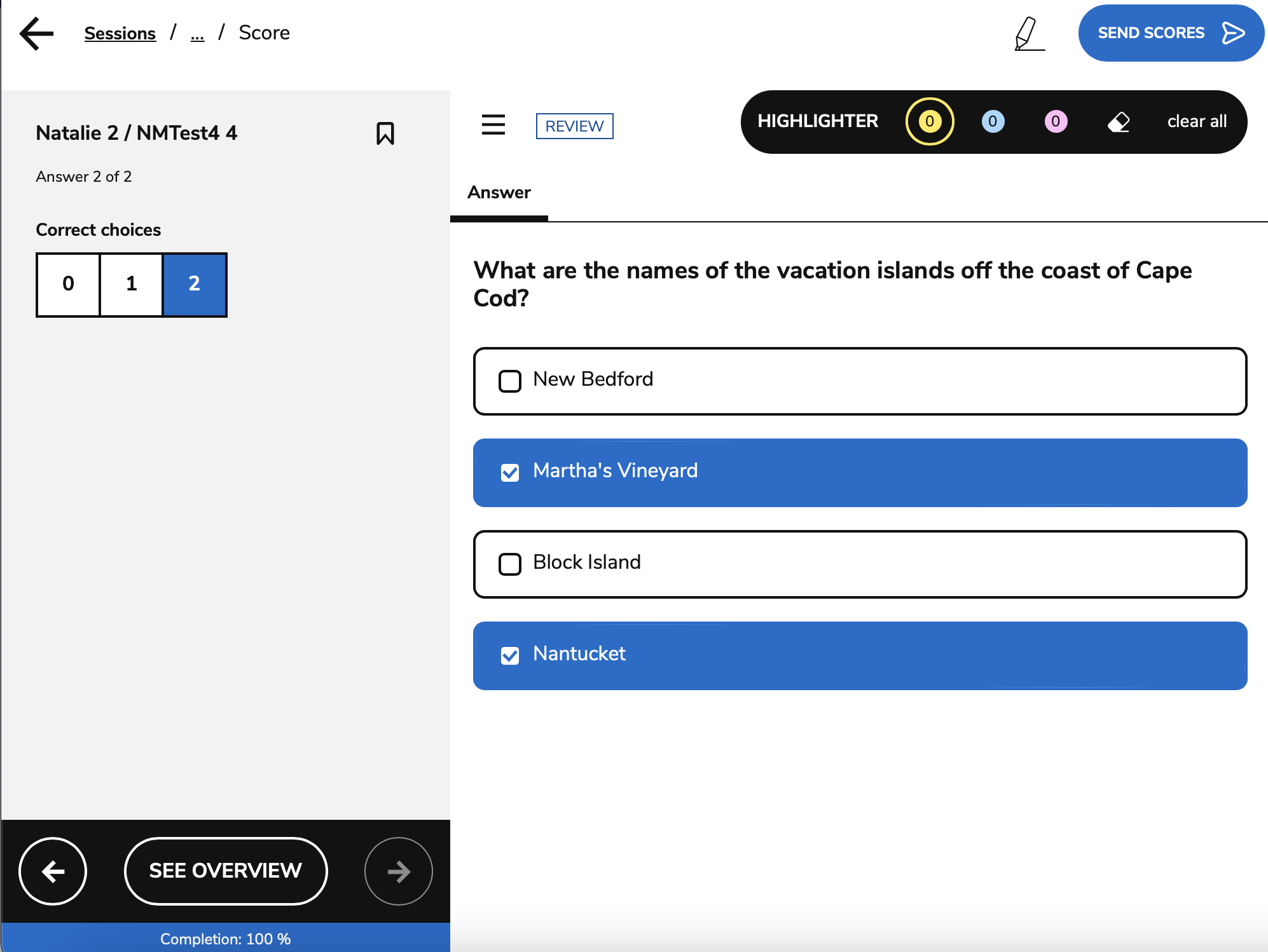 How do I score an assessment in TAO Portal?